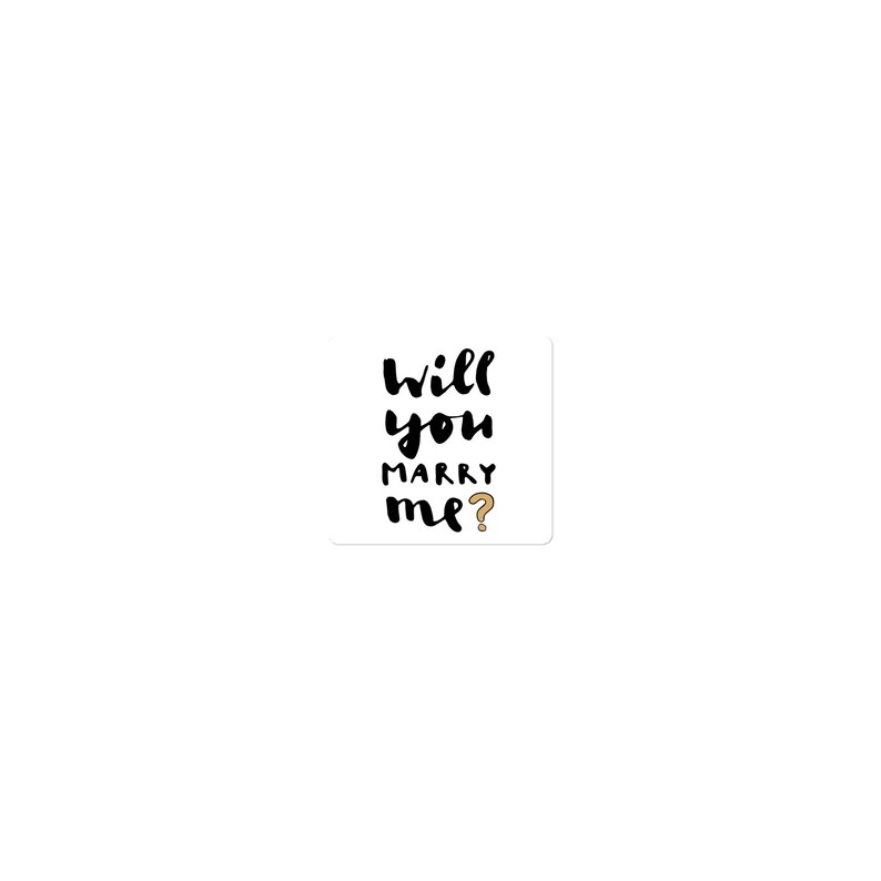Will You Marry Me? Proposal Sticker, Engagement Decor - Etsy