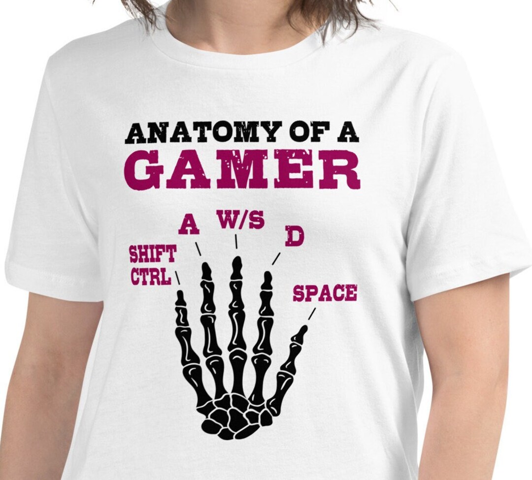 Anatomy of a Gamer, Skeleton Hand With Some Keyboard Keys - Women's ...
