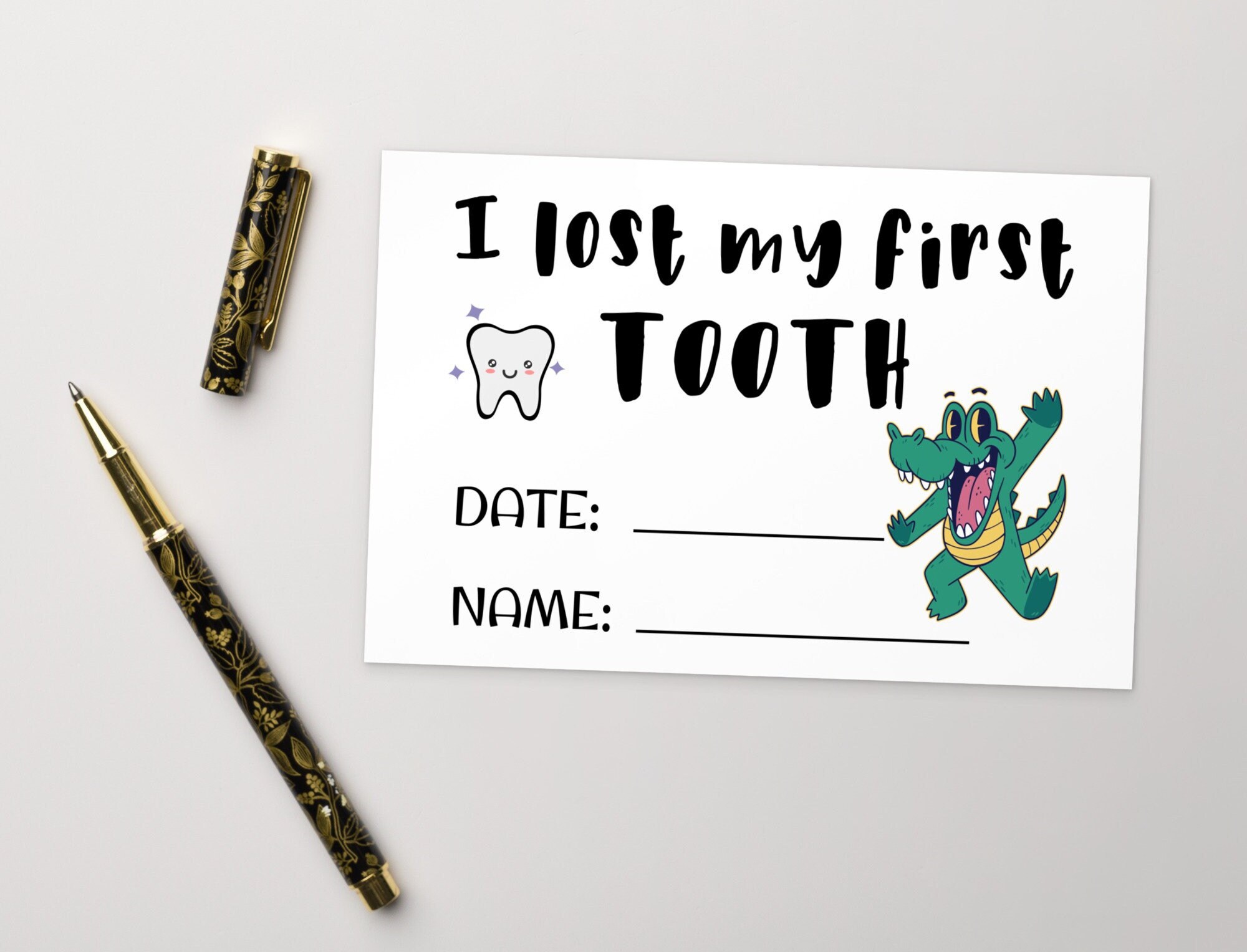 I Lost My First Tooth Certificate With Name and Date Family Memories ...