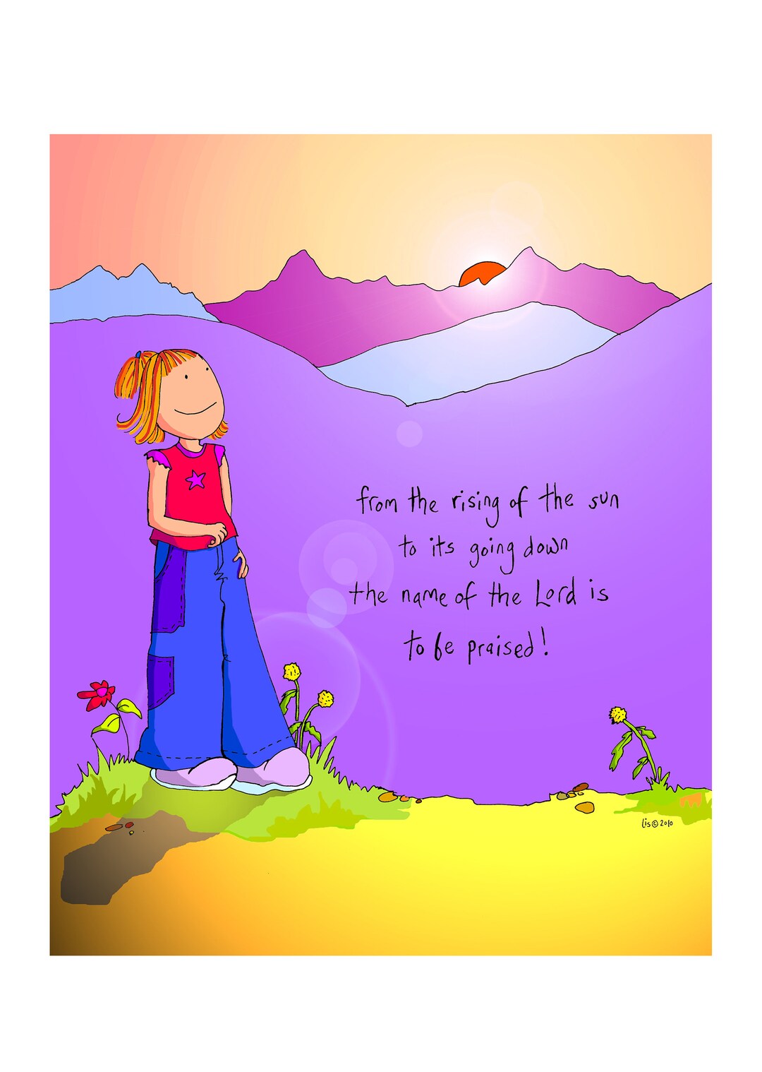 Christian Bible Art A4 Print - "from the Rising of the Sun...", on ...