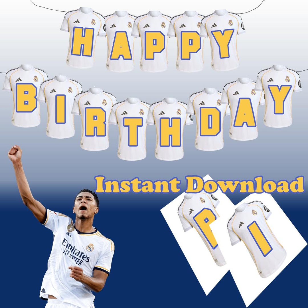 Banner Real Madrid - Happy Birthday (instant Download) - Etsy