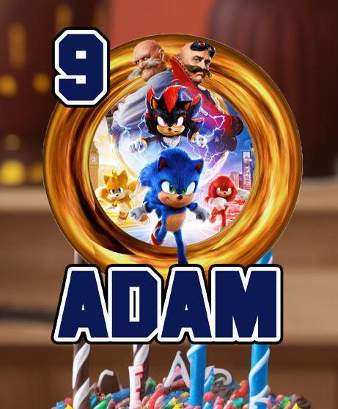 Sonic 3 Digital Cake Topper - Digital Download - Etsy