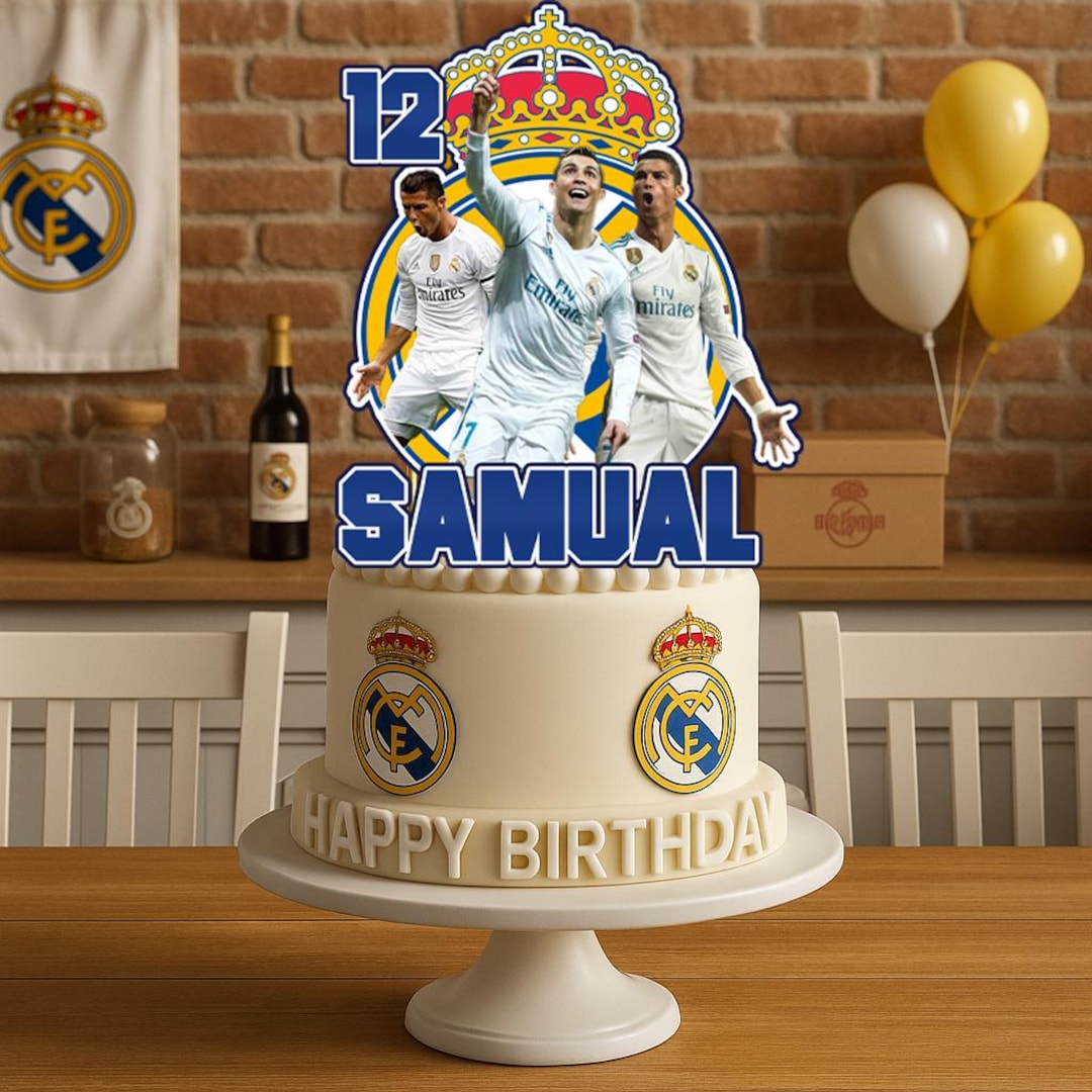 Ronaldo Madrid Digital Cake Topper - Customized Digital Download - Etsy