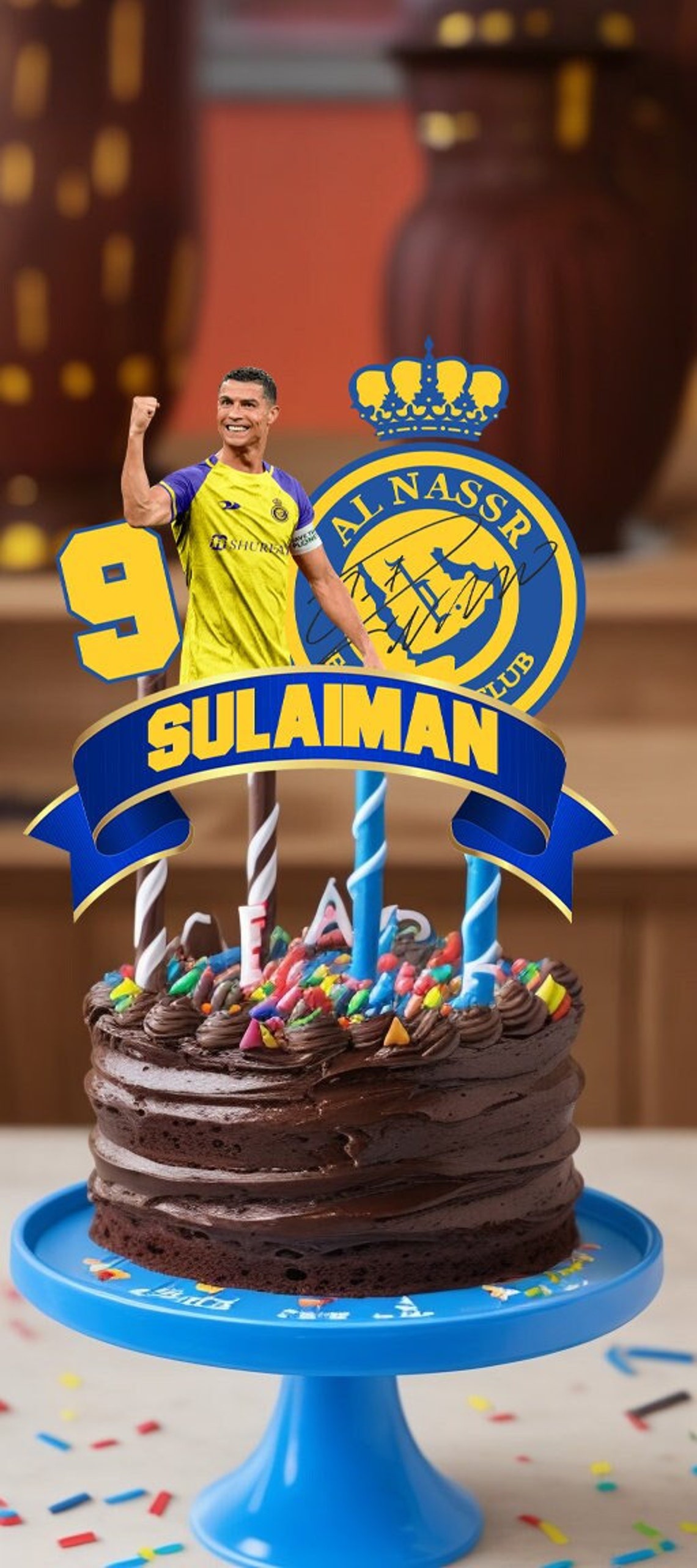 Ronaldo Cake Topper - Customized Digital Download(no Physical Item Will ...