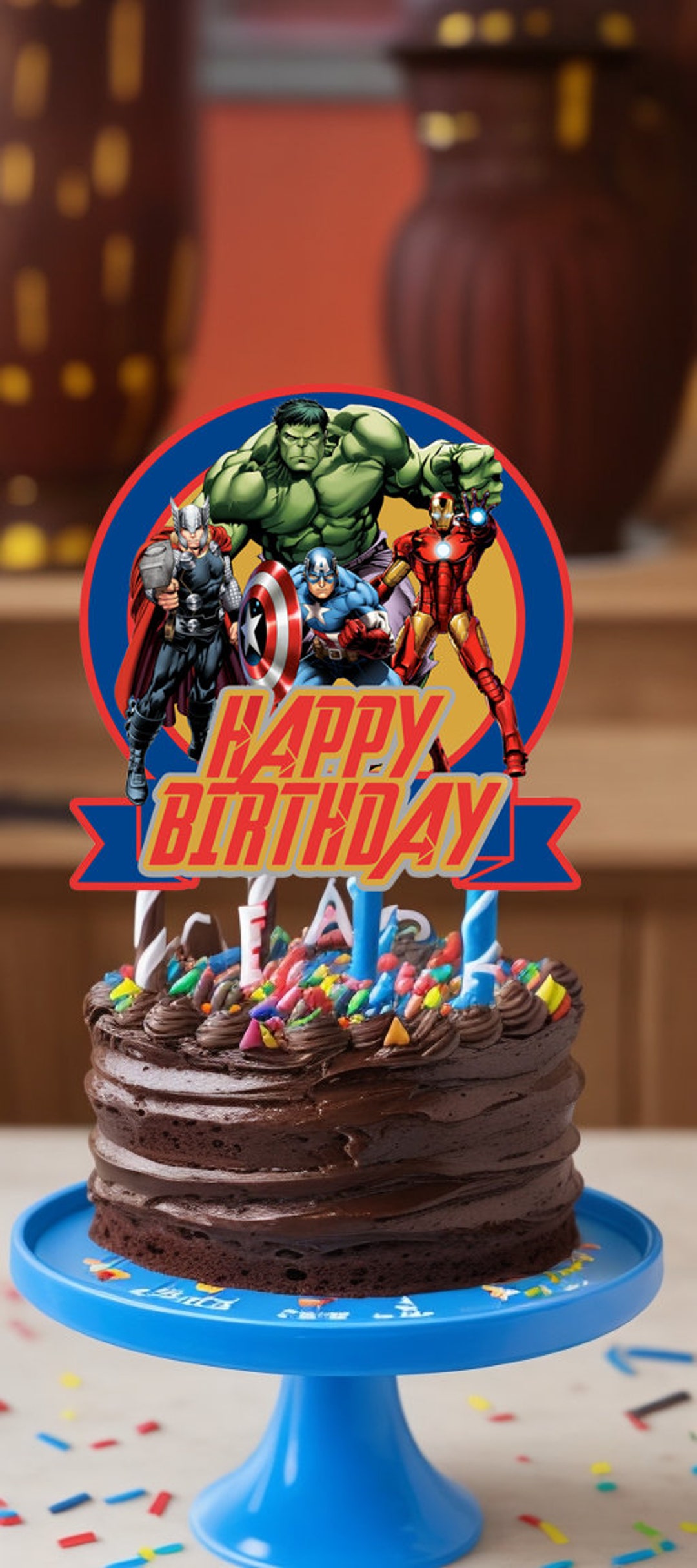 Avenger Round Cake Topper (instant Digital Download) - Etsy