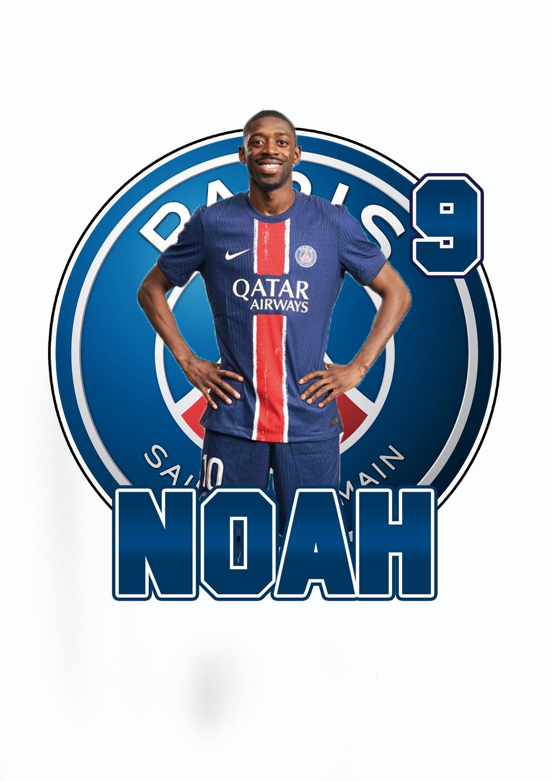 PSG Dembele Cake Topper - Customized Digital Download (no Physical Item ...