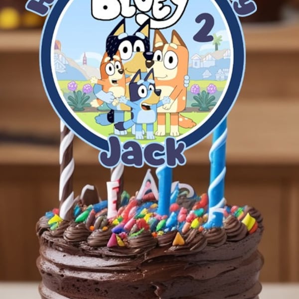 Bluey Digital Cake Topper Svg - Etsy