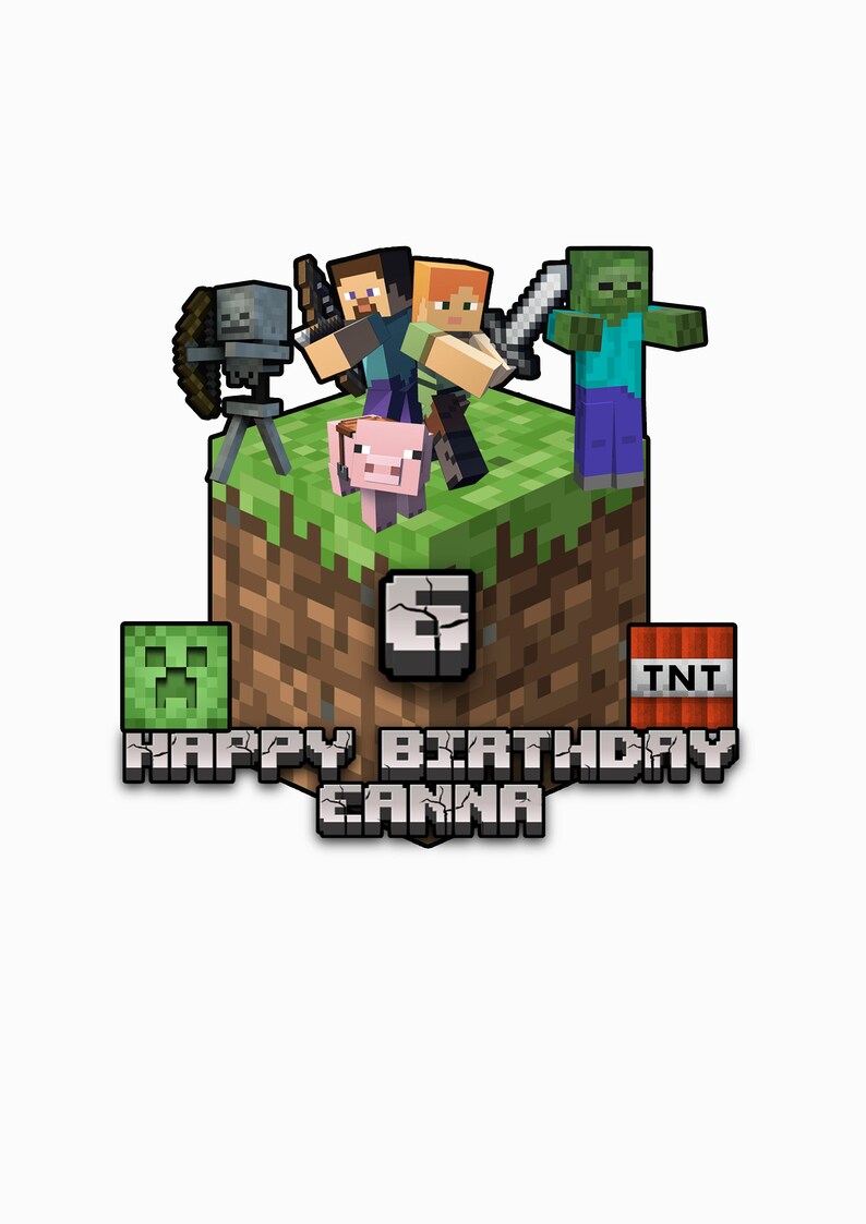 Minecraft Cake Topper Design 2 digital Download - Etsy