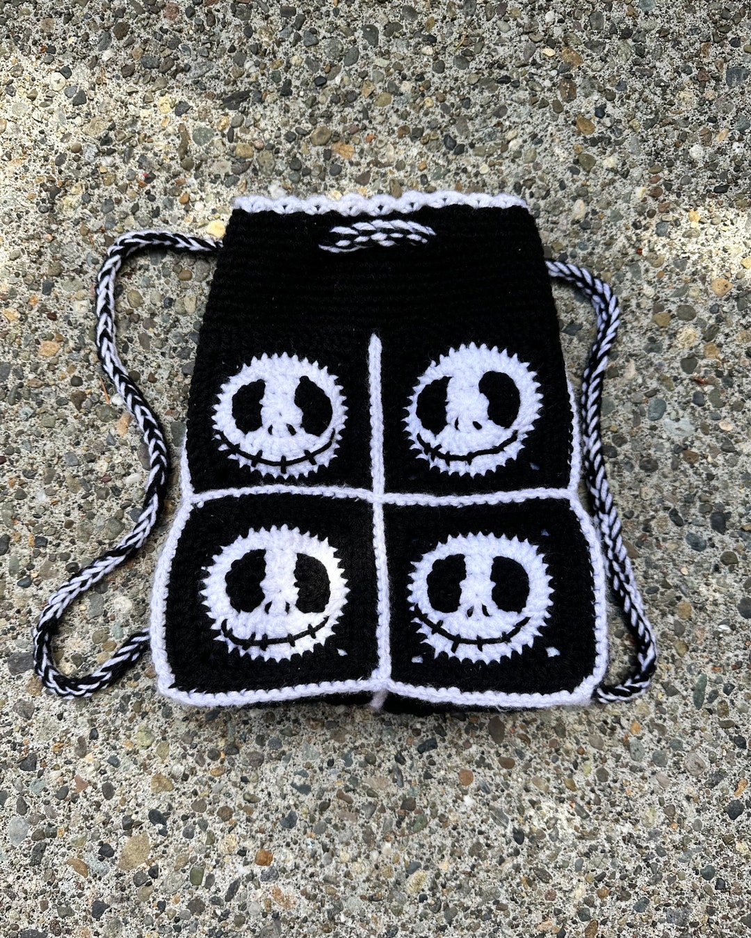 Skull Granny Square Backpack - Etsy