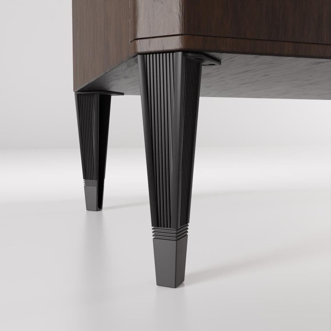 Modern Metal Furniture Legs: Black/gold Cabinet Feet, 20cm-30cm Height ...