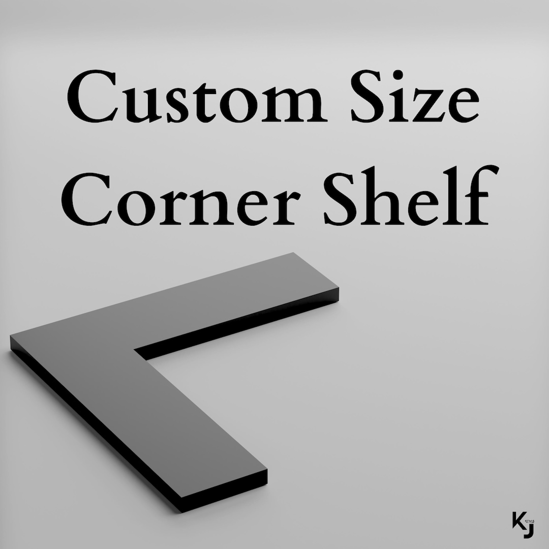 Custom Corner Shelf: 3/4" Melamine Wall Shelf, Banded Edges - Etsy