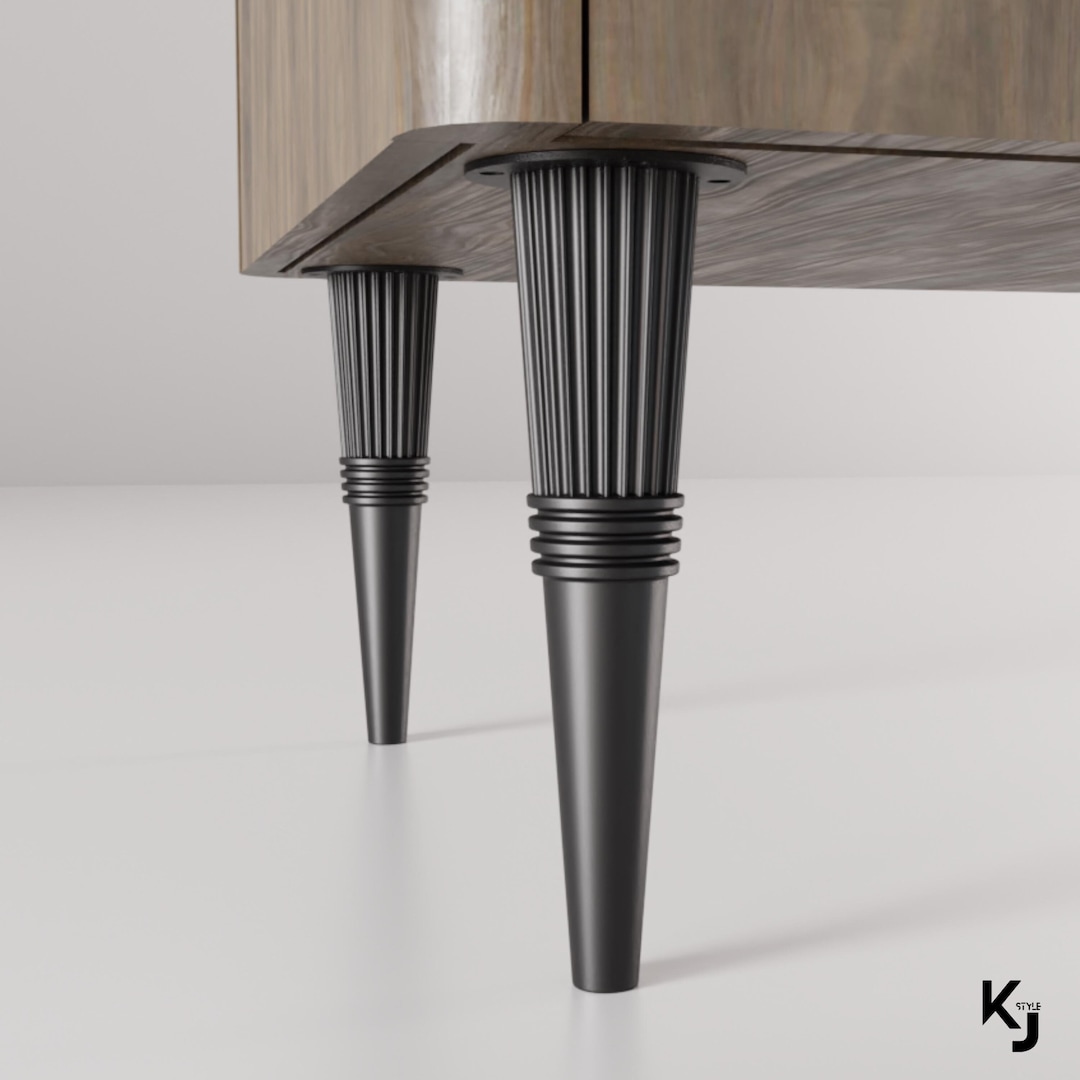 Black Furniture Leg, 8 Inch (20cm) Modern Cabinet Feet, Sofa and Couch ...