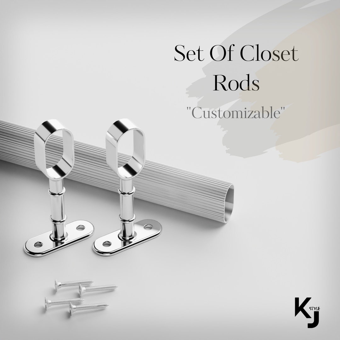 Customized Aluminum Oval Closet Rods / Tube and Built-in Metal Supports ...