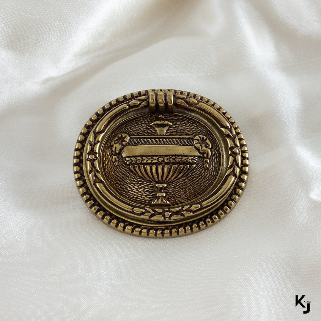 Vintage Brass Roman Handle Drawer Pulls: Gold Cabinet Knobs - Etsy