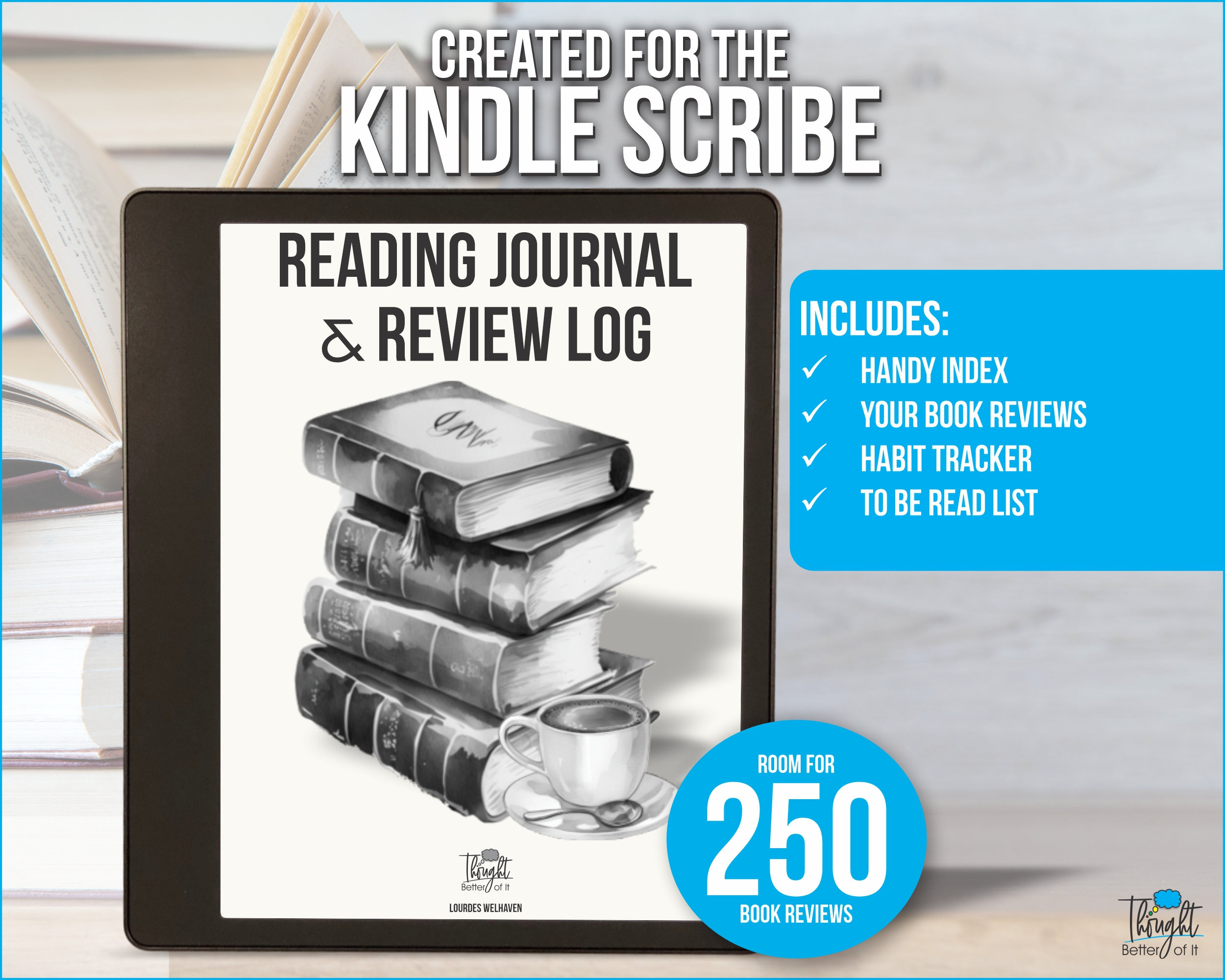 Kindle Scribe Reading Journal & Review Log - Etsy