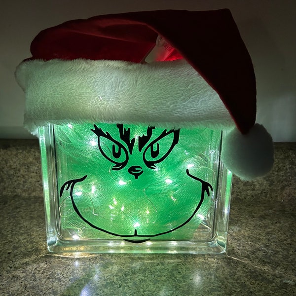 Hand Painted Glass Block - Etsy