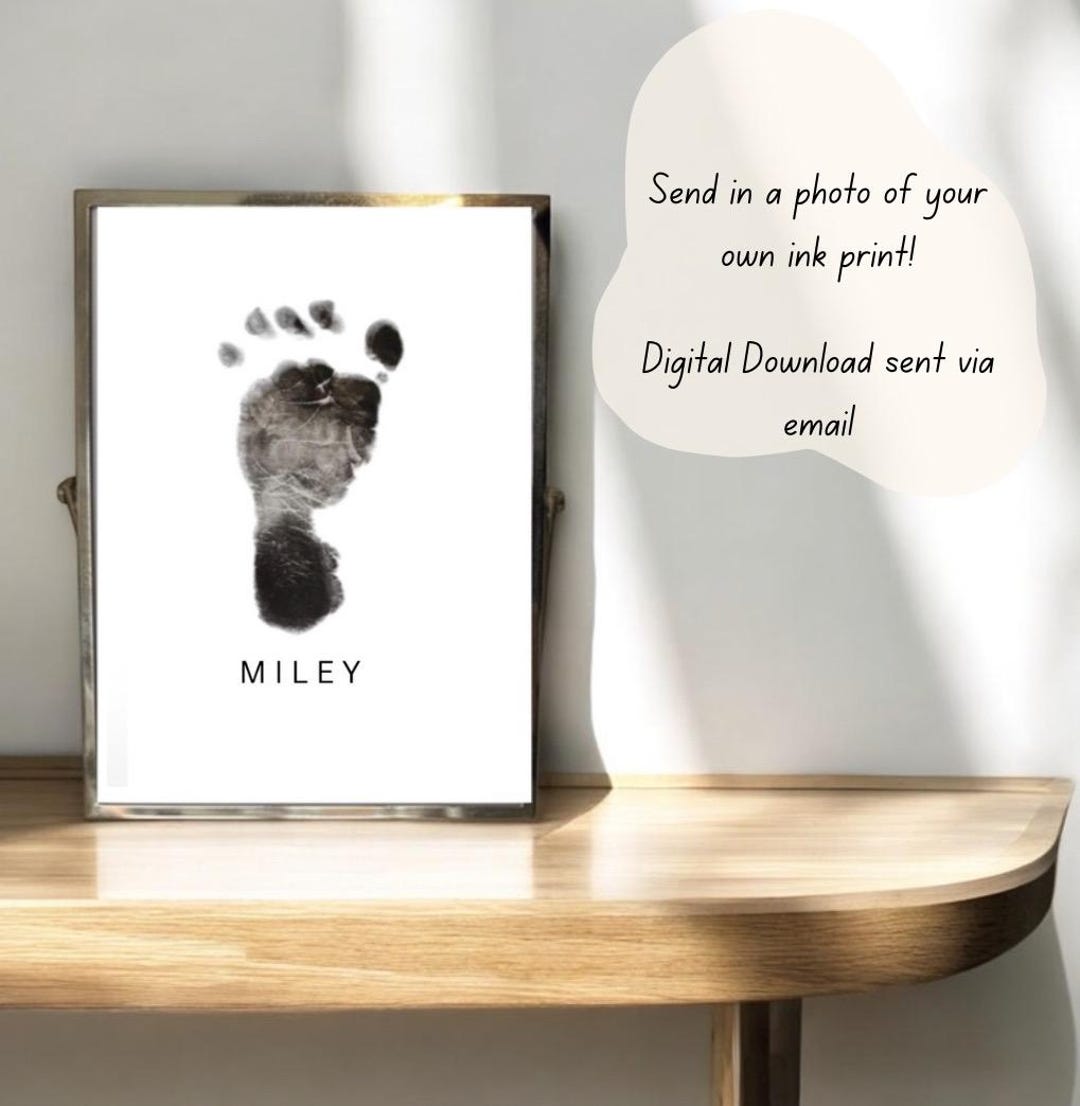 Personalised - Ink Print Foot - Digital Download - Use Your Own Print ...