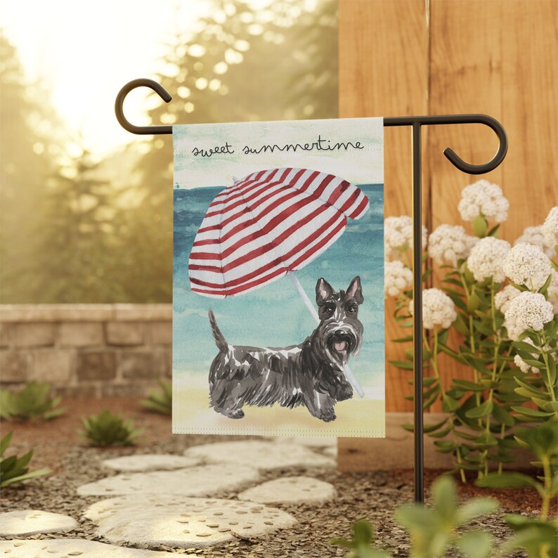 Schnauzer Dog Yard Flag Summertime Porch Flag Scottish Terrier ...
