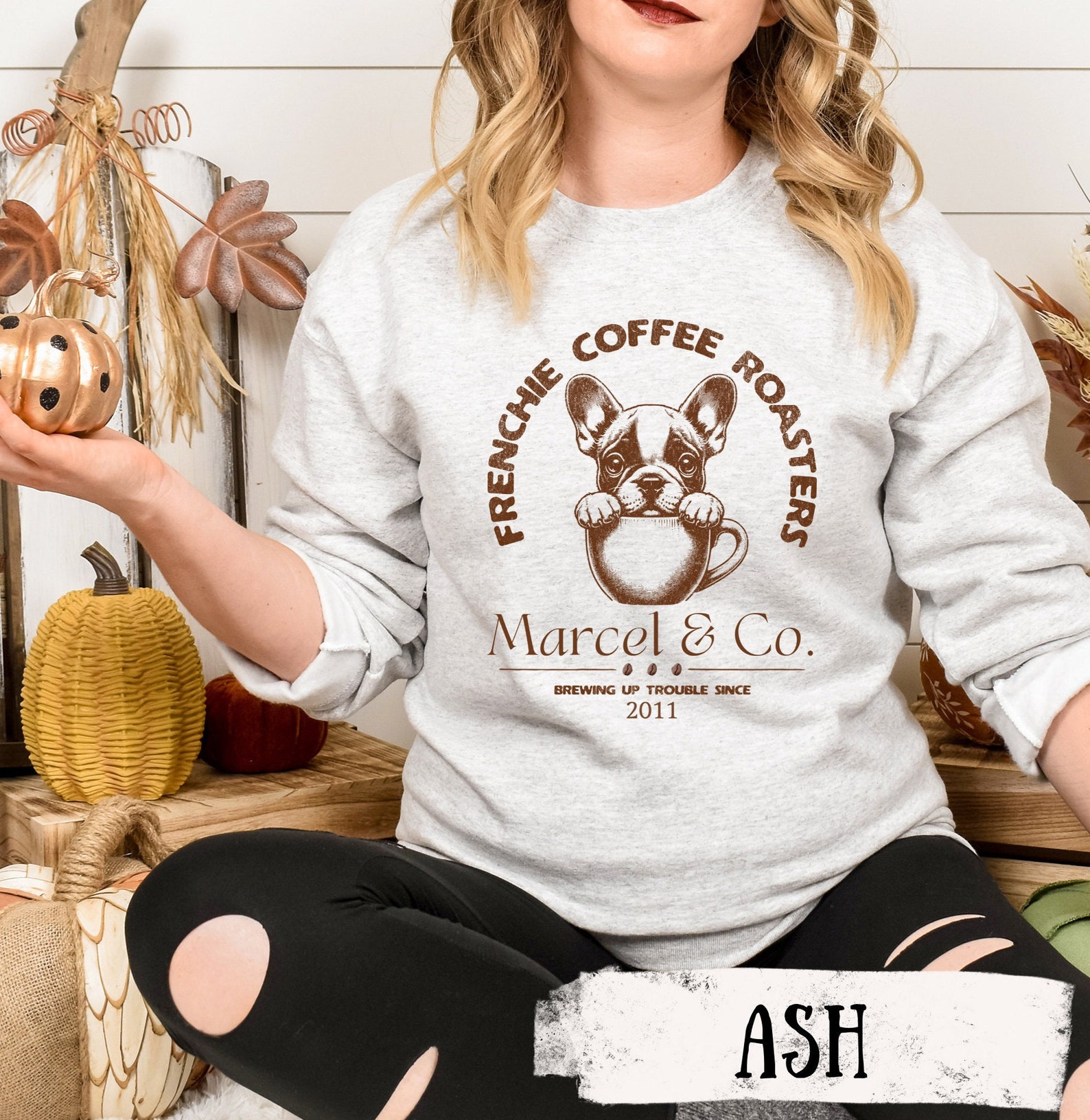 Personalized Frenchie Coffee Roastery Sweatshirt Gift for French ...