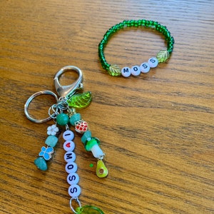 Pikmin Inspired MOSS Theme Keychain and Bracelet Set - Etsy