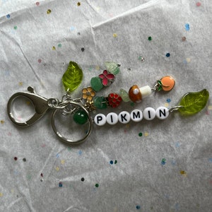 Pikmin Inspired Keychain - Beautifully Made With Charms and Beads ...