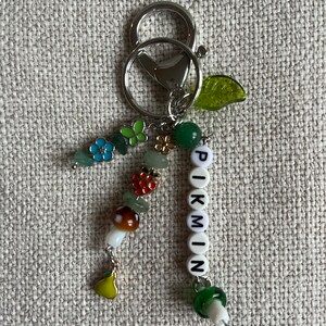 Pikmin Inspired Keychain - Beautifully Made With Charms and Beads ...