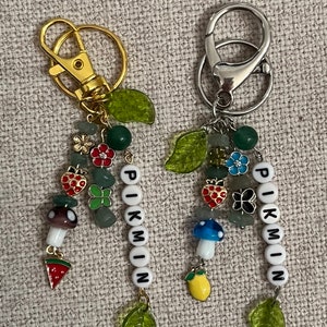 Pikmin Inspired Keychain - Beautifully Made With Charms and Beads ...