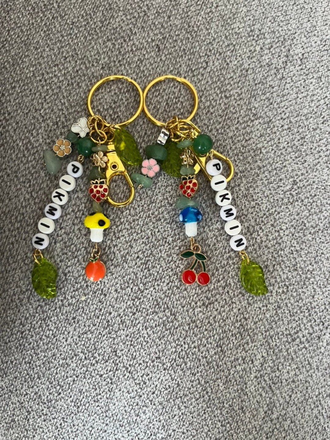 Pikmin Inspired Keychain - Beautifully Made With Charms and Beads ...