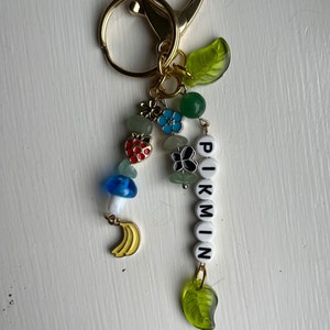 Pikmin Inspired Keychain - Beautifully Made With Charms and Beads ...
