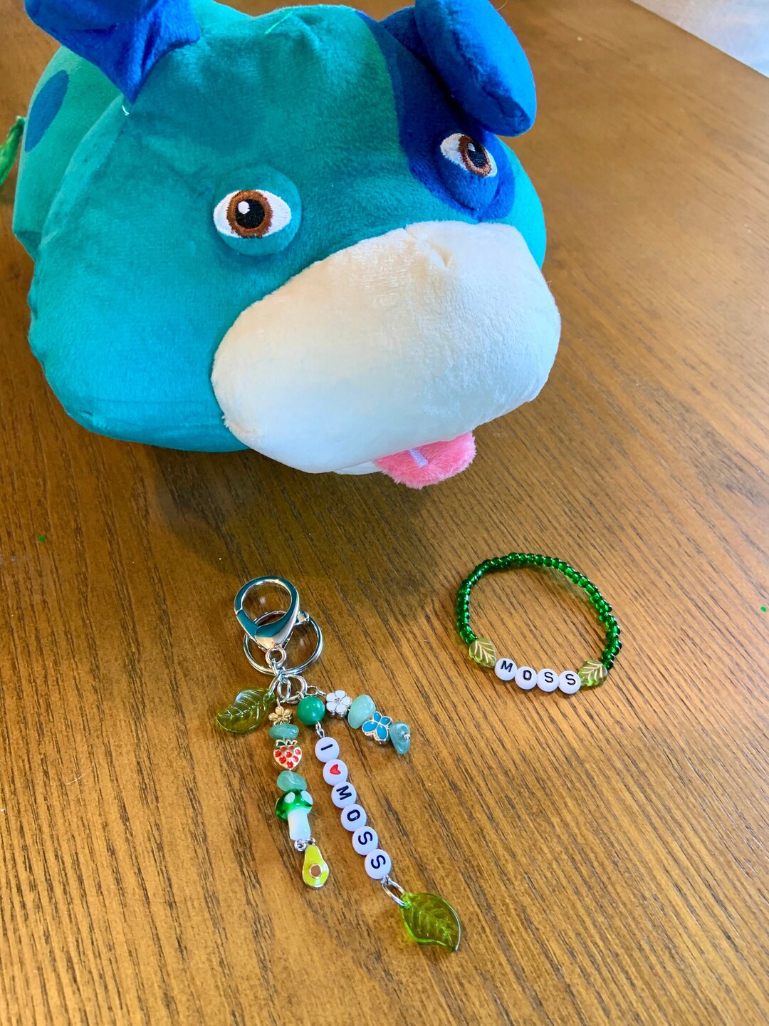 Pikmin Inspired MOSS Theme Keychain and Bracelet Set - Etsy