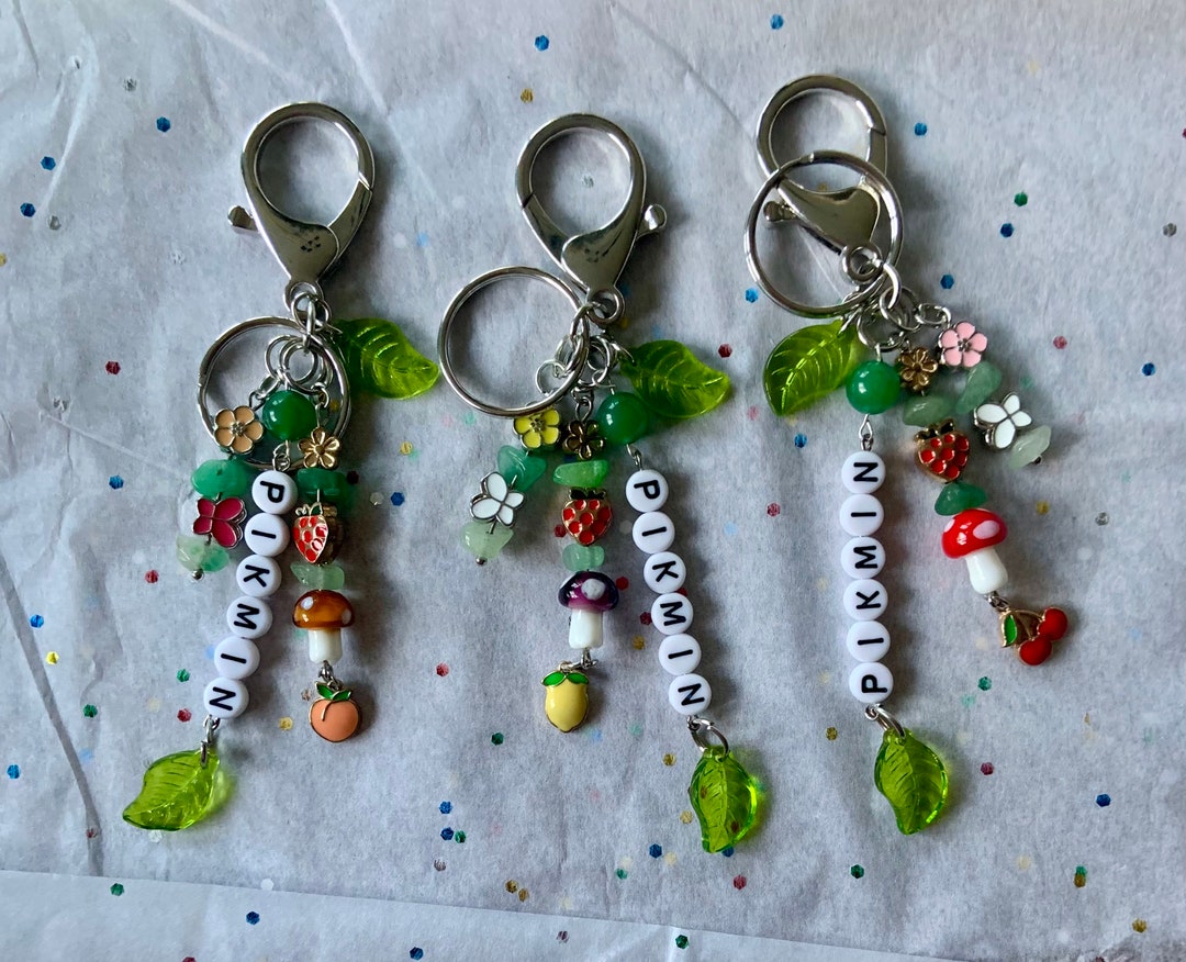 Pikmin Inspired Keychain Beautifully Made With Charms and Beads. Choose ...