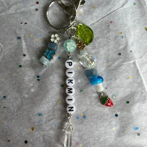 Pikmin Inspired Keychain - Beautifully Made With Charms and Beads ...