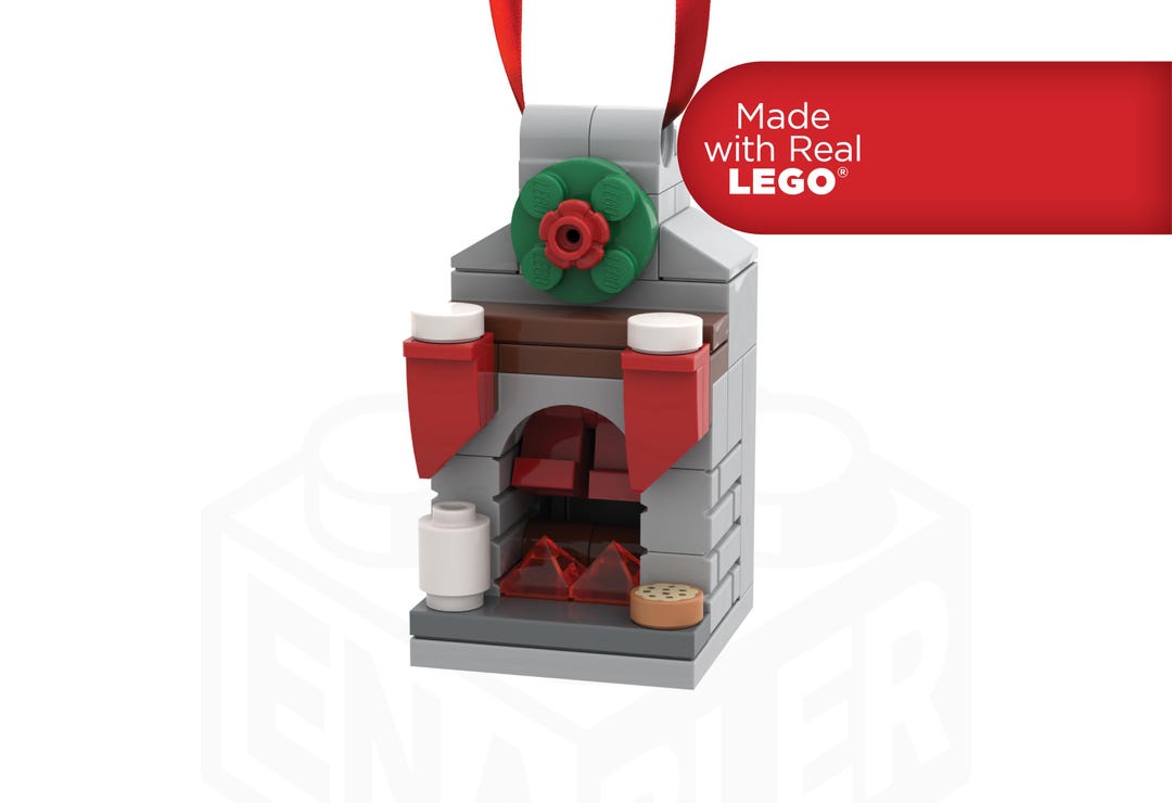 Santa in the Chimney Ornament | Christmas Tree Holiday Ornament | Made ...