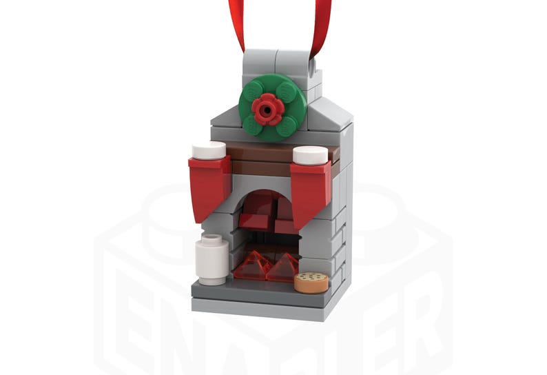 Santa in the Chimney Ornament | Christmas Tree Holiday Ornament | Made ...