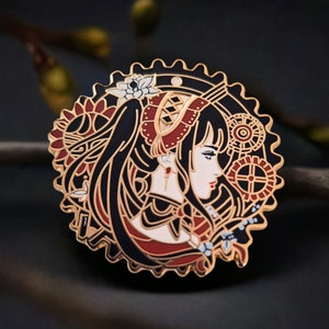 One-of-a-kind Tokisaki Anime Brooch Enamel Pin. Colorful Cartoon ...