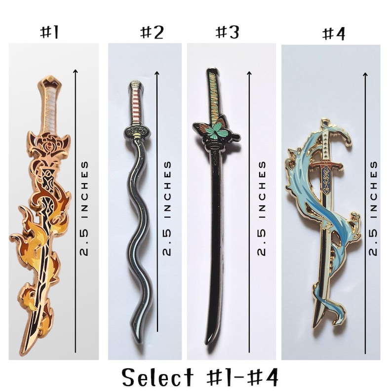 One-of-a-kind Nichirin Slayer Swords Hard Enamel Lapel Brooch Backpack ...