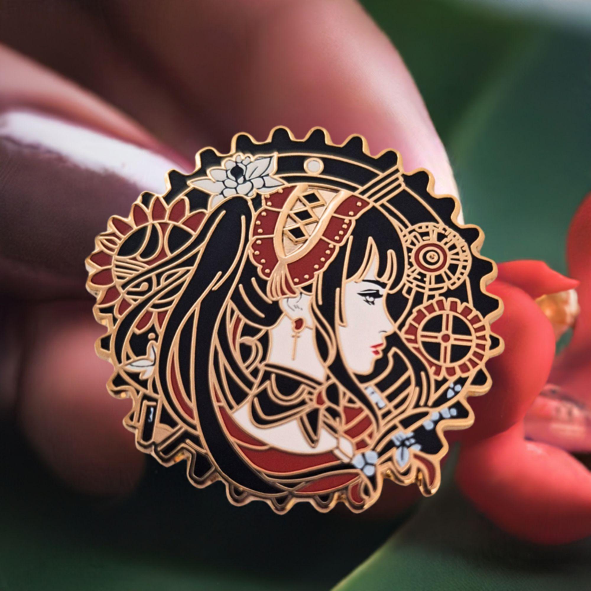 One-of-a-kind Tokisaki Anime Brooch Enamel Pin. Colorful Cartoon ...
