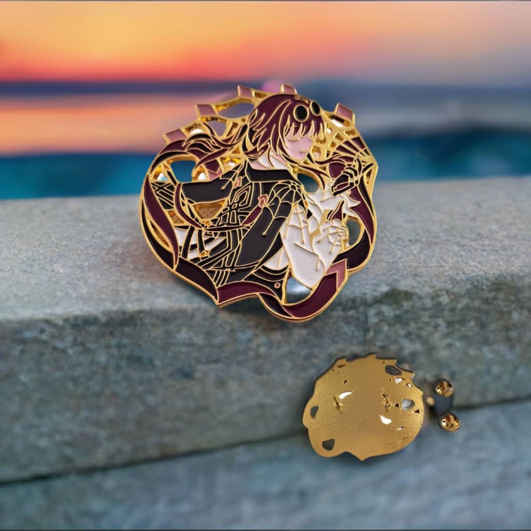 The Beautiful Lightning Shock Kafka Enamel Pin - Leather Jewelry Pouch ...