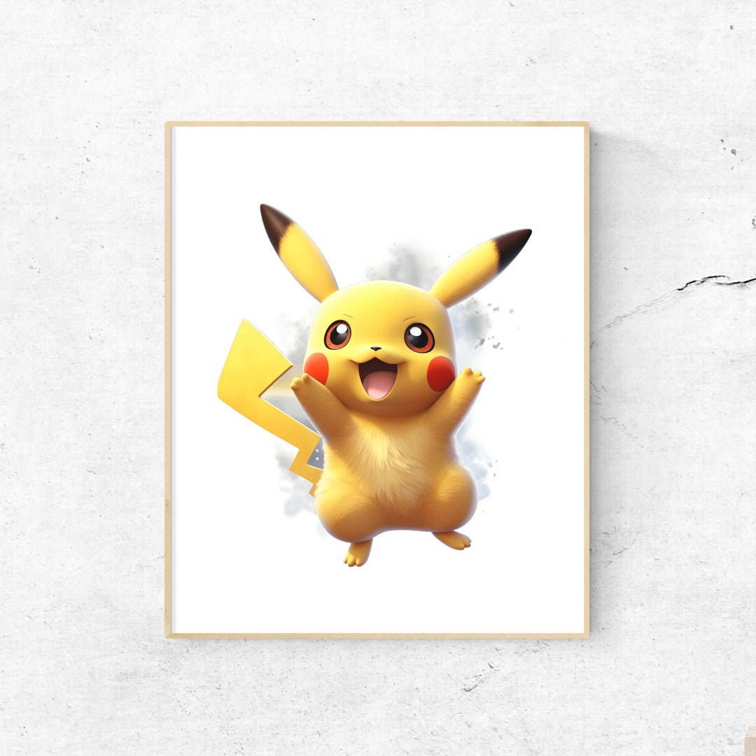 Pikachu Pokemon Wall Print Pokemon Art Pikachu Print - Etsy