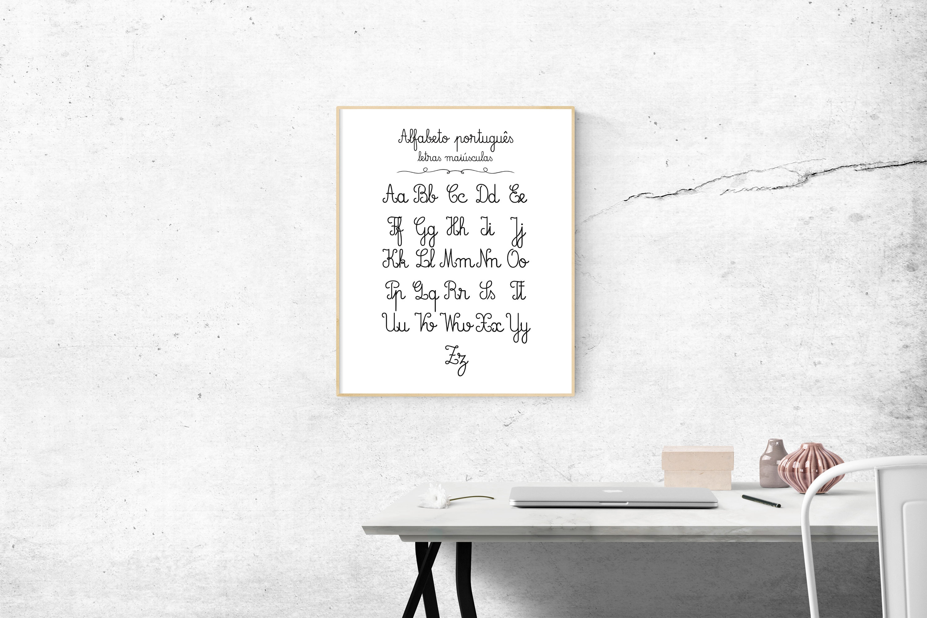 Alfabeto Português Letras Maiúsculas Portuguesas - Etsy