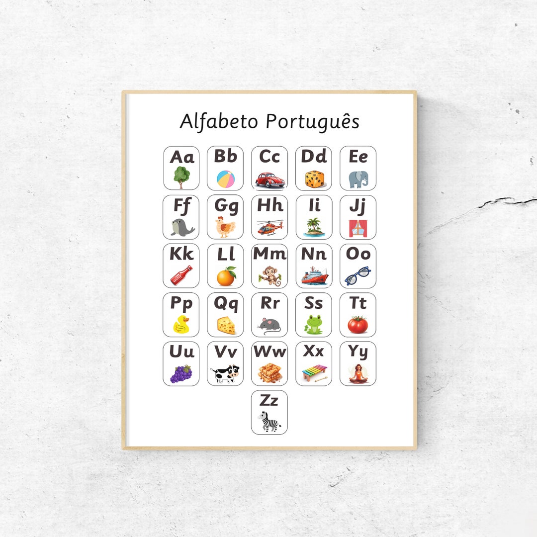 Alfabeto Português Letras Portuguesas Alfabeto Portugues - Etsy