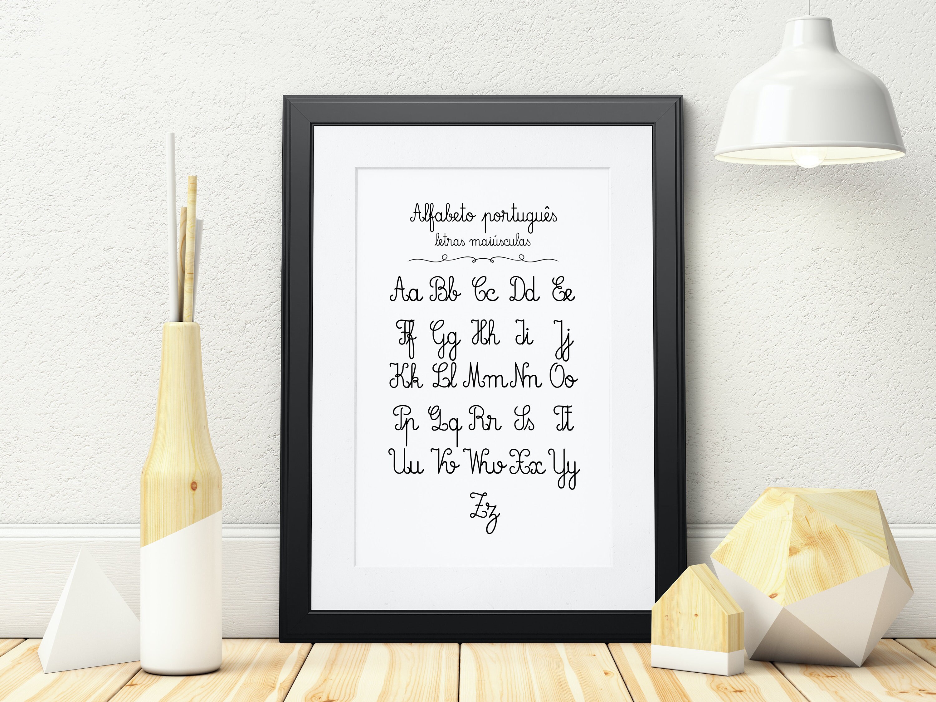 Alfabeto Português Letras Maiúsculas Portuguesas - Etsy