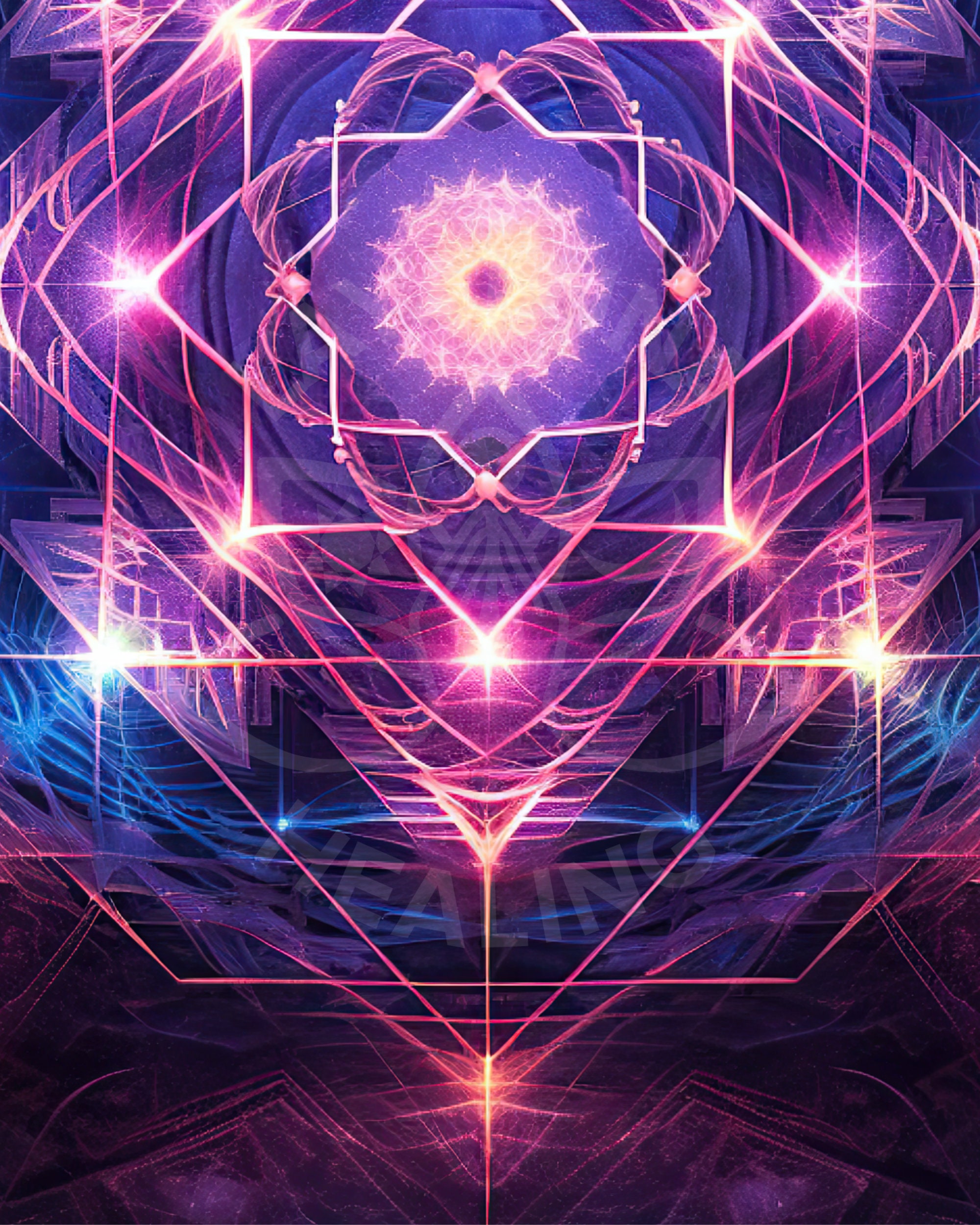 Light Code Cosmic Light Code Art Sacred Geometry Digital Art Spiritual Wall Art Starseed 