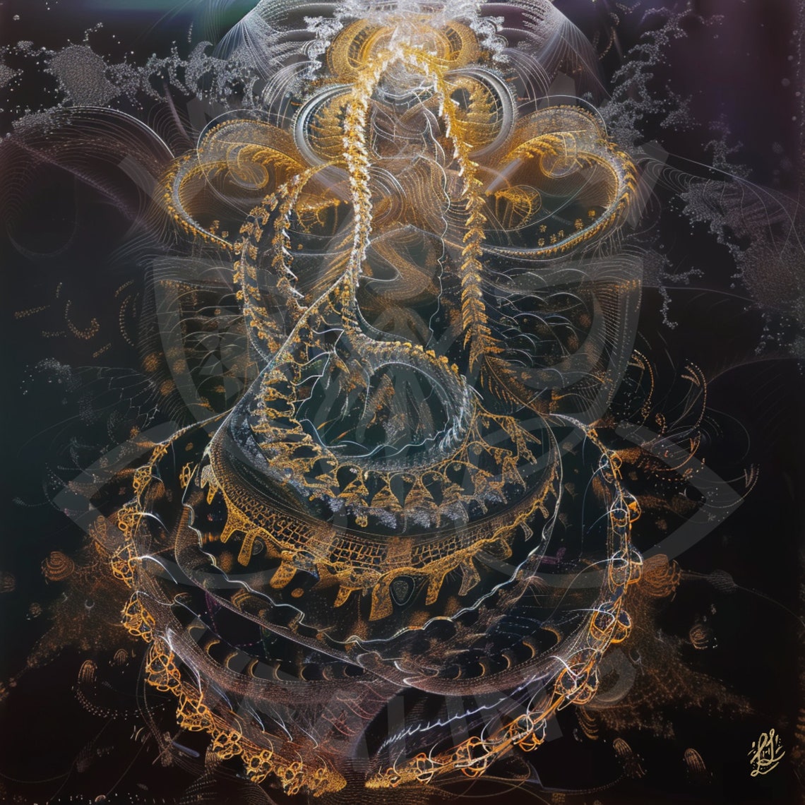 Light Code Digital Art, Flow Light Code, Spiritual Art, Wall Art ...