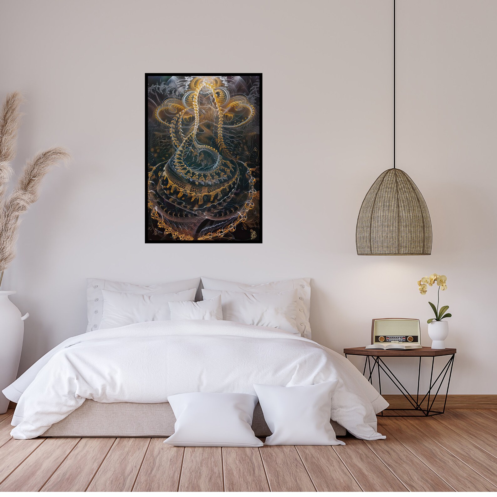 Light Code Digital Art, Flow Light Code, Spiritual Art, Wall Art ...