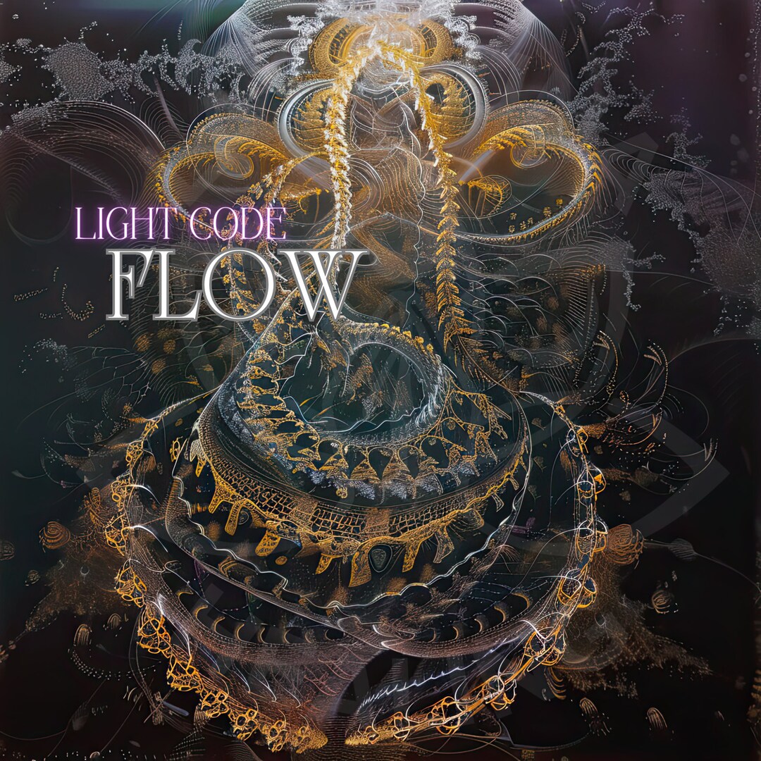 Light Code Digital Art, Flow Light Code, Spiritual Art, Wall Art ...
