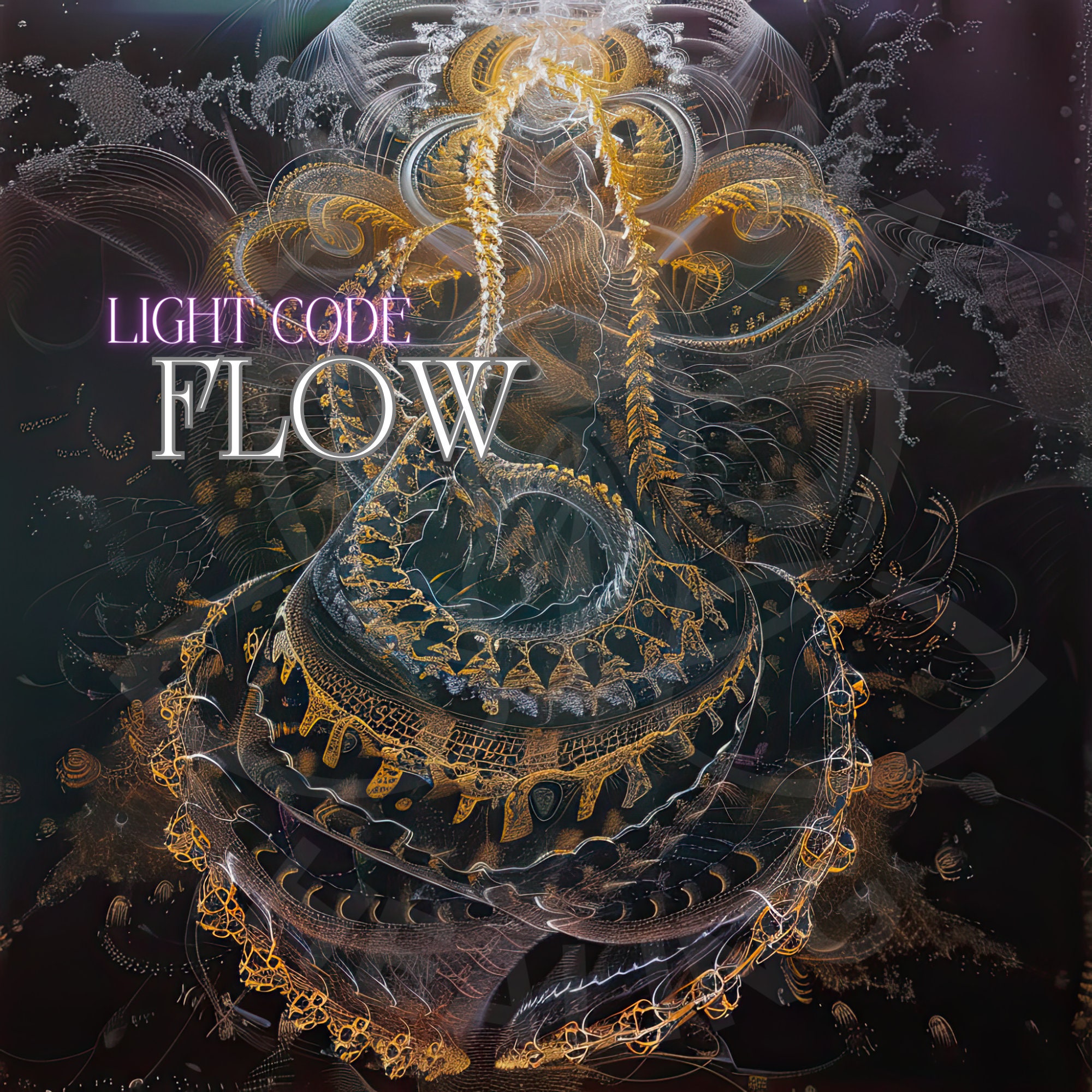 Light Code Digital Art, Flow Light Code, Spiritual Art, Wall Art ...