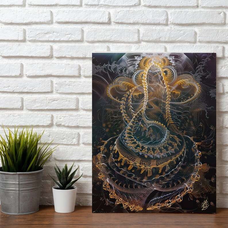 Light Code Digital Art, Flow Light Code, Spiritual Art, Wall Art ...