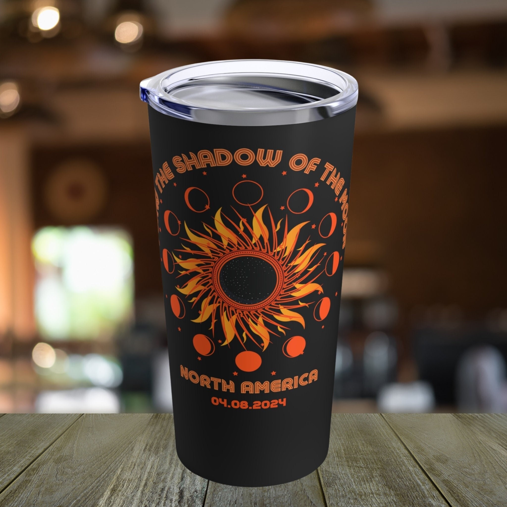 Total Solar Eclipse Tumbler, 20 Oz Black Tumbler, 2024 Solar Eclipse ...