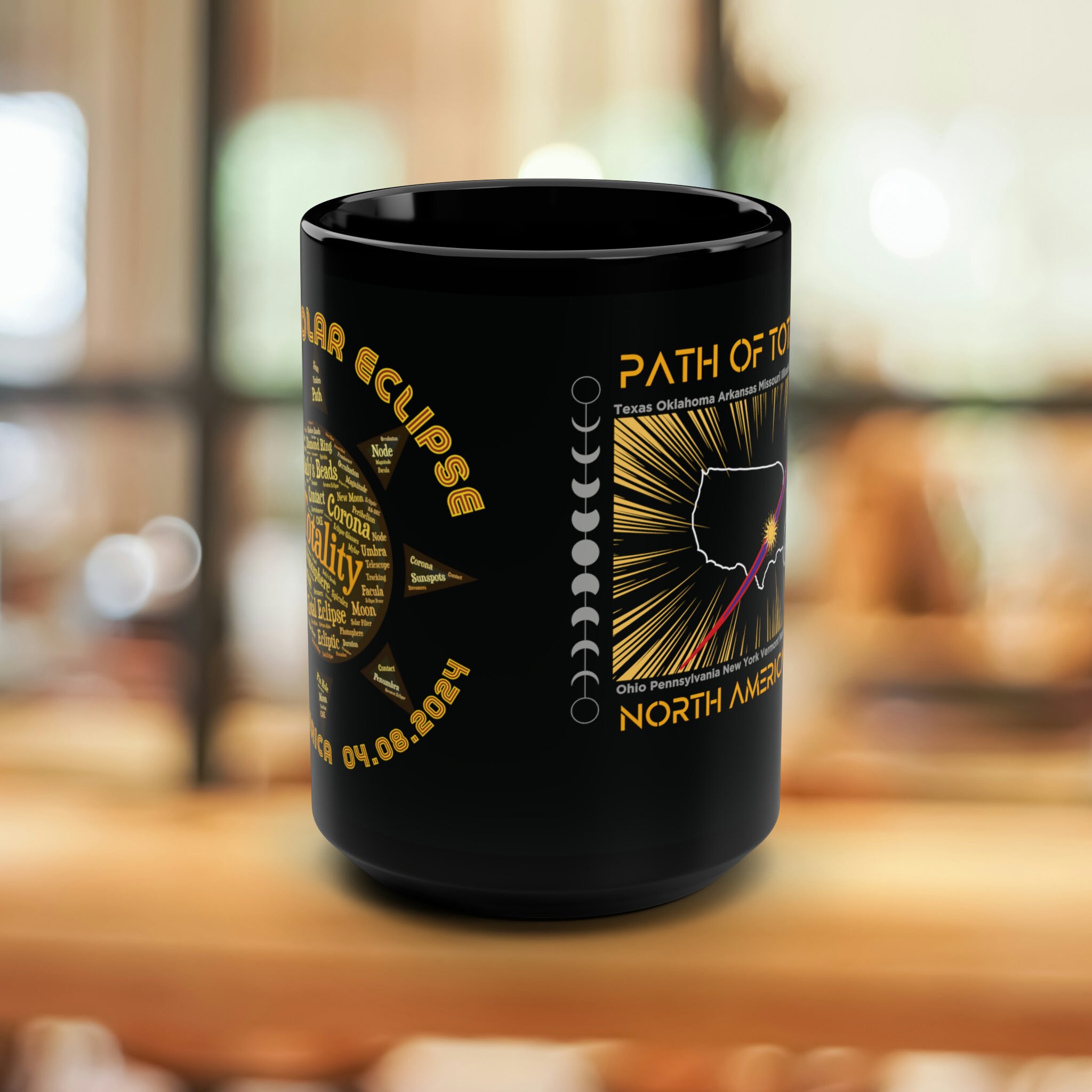 Total Solar Eclipse Collage Coffee Cup, 2024 Total Solar Eclipse ...